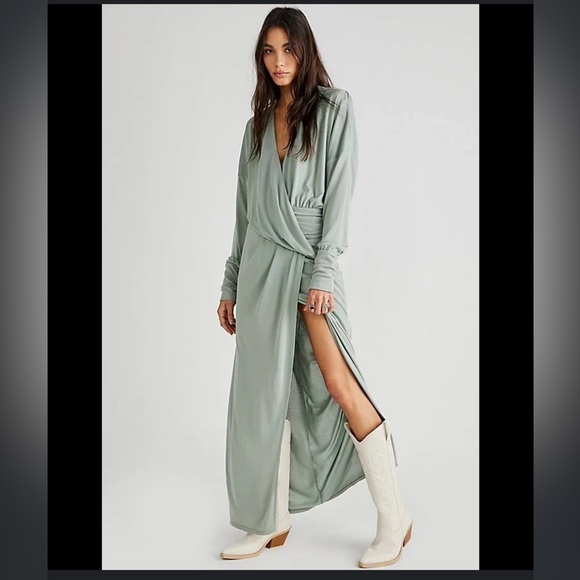 Free People | Dresses | Free People Riley Cupra Wrap Dress | Poshmark